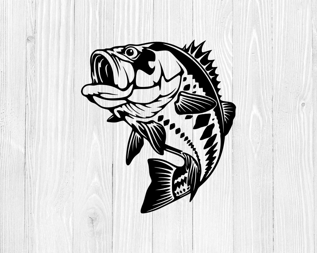 Fishing SVG, Fishing Hook, Bass Fish SVG, Fish SVG, Eps, Dxf, Png - Etsy