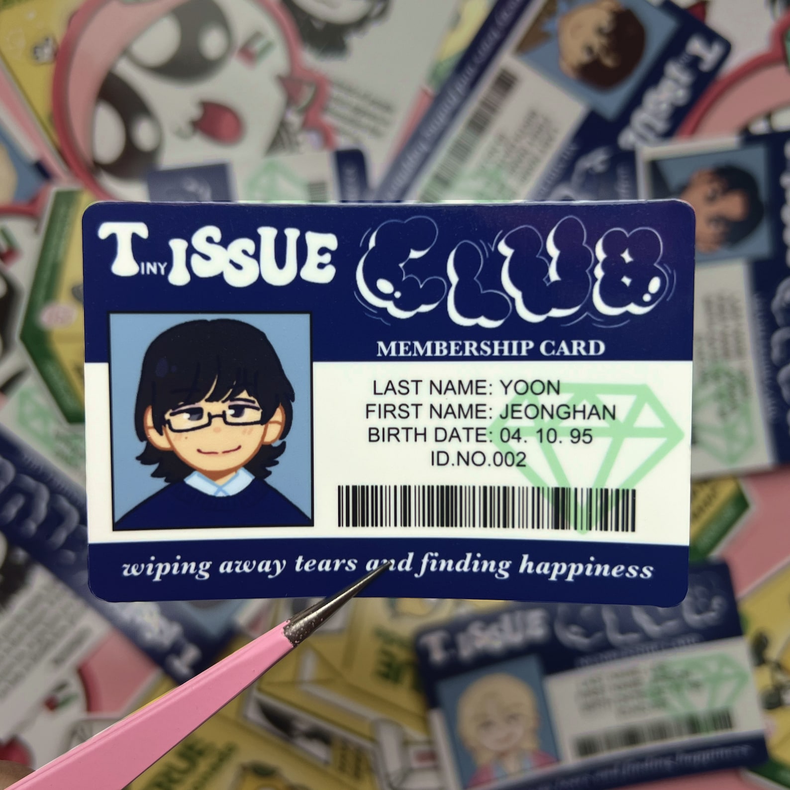 Tiny Tissue Club Card Sticker - Etsy