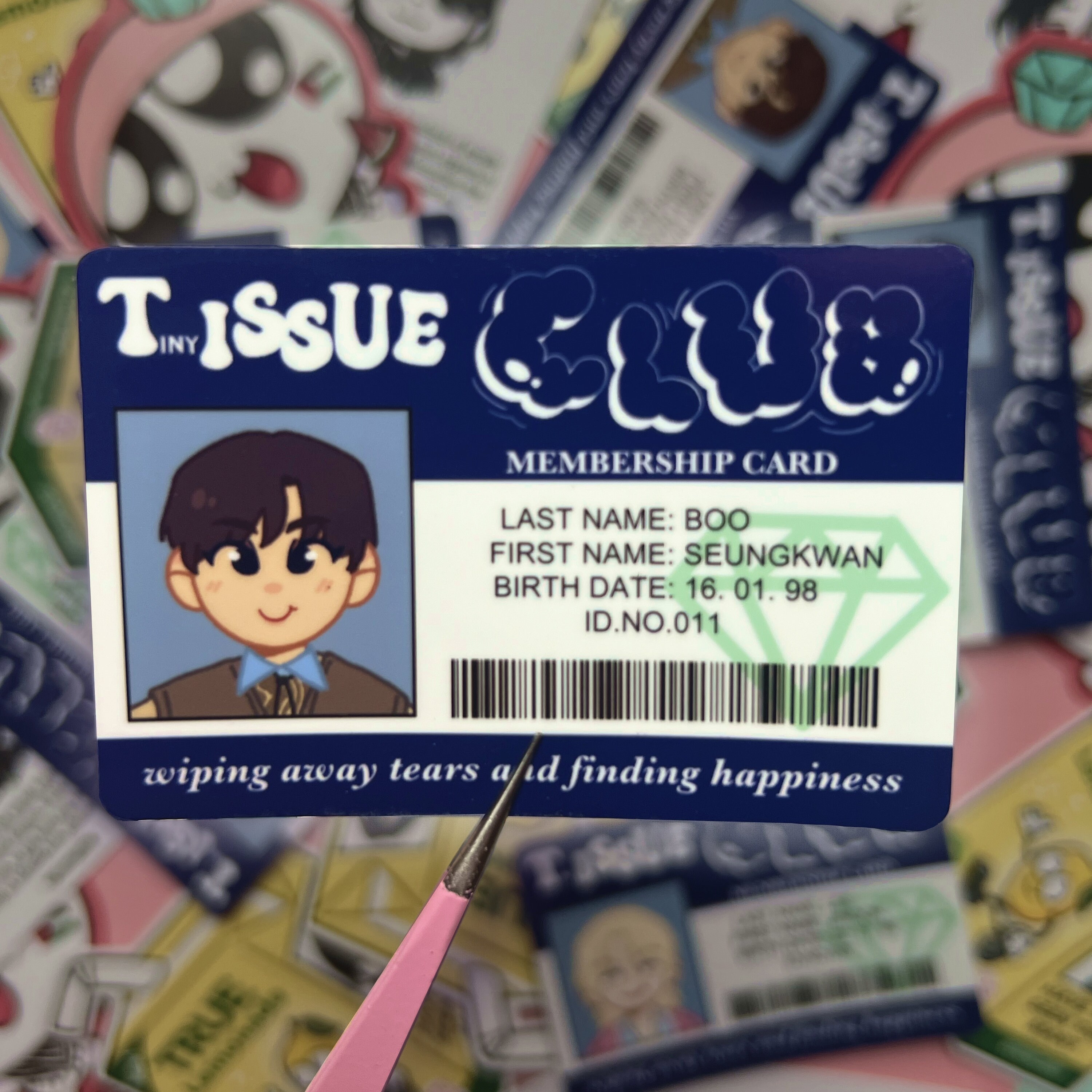 Tiny Tissue Club Card Sticker - Etsy
