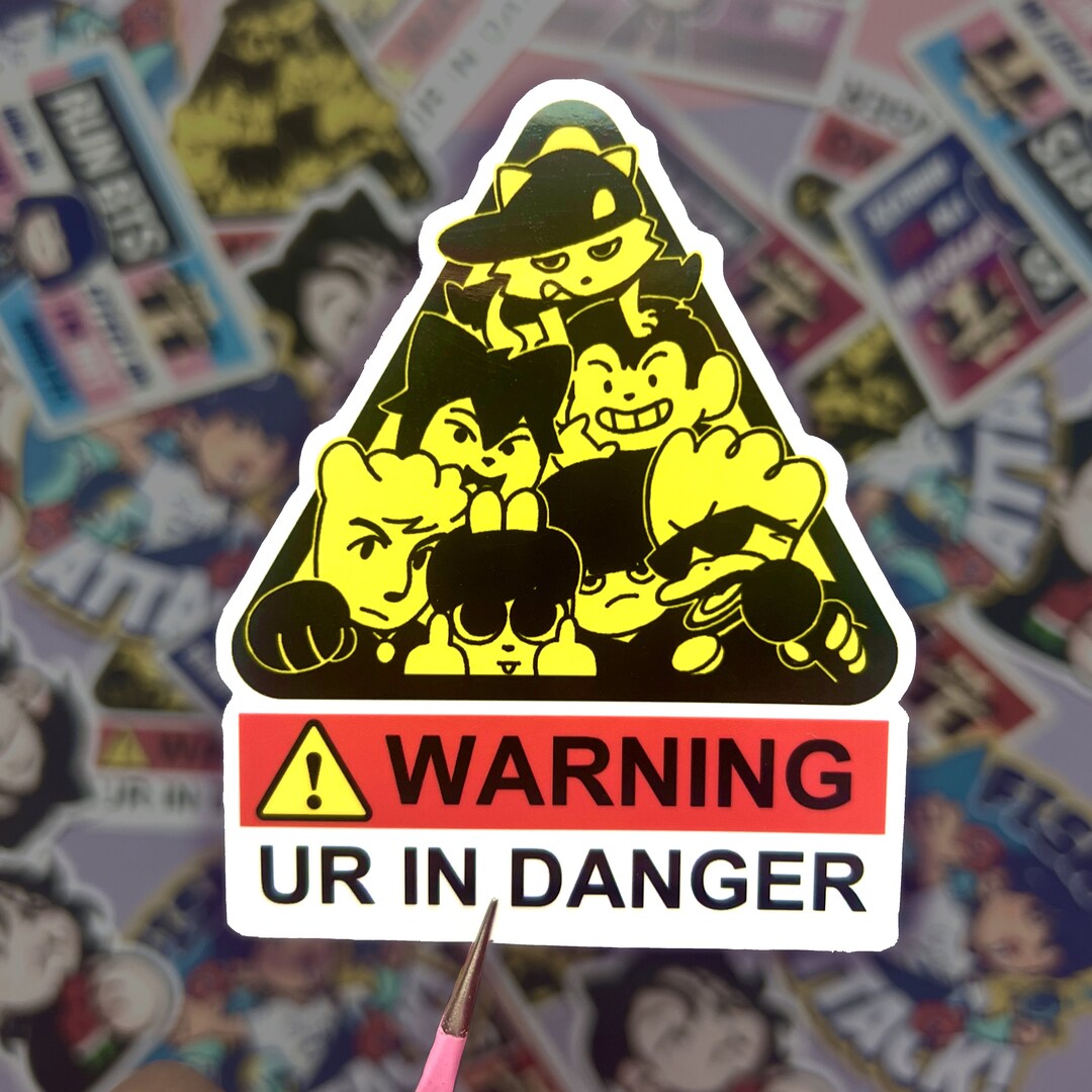 Hip Hop Monsters Danger Sticker - Etsy