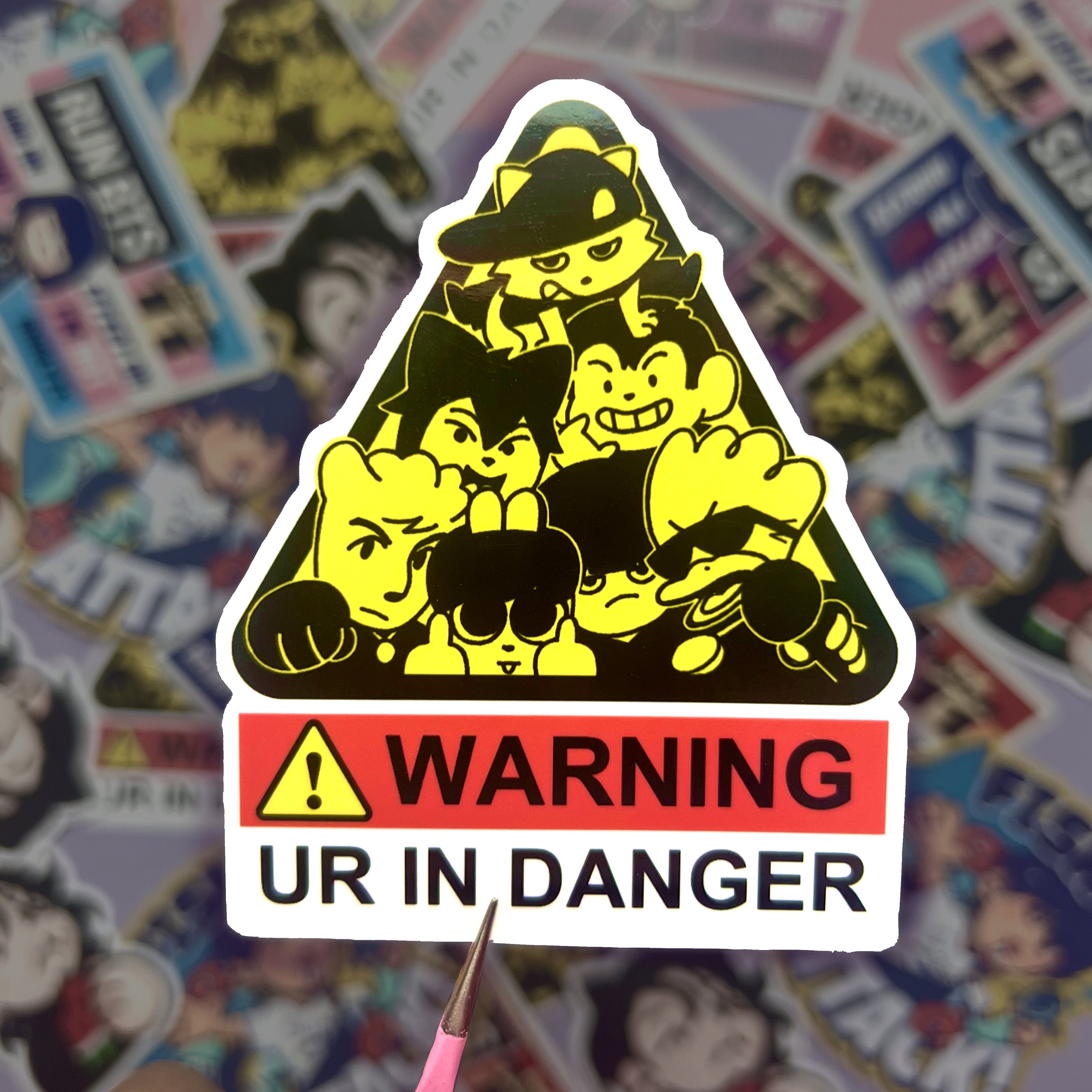 Hip Hop Monsters Danger Sticker - Etsy