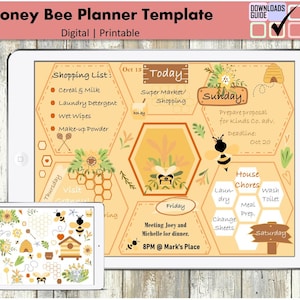 Honey Bees Planner | Template | Brain Storm | Mind Mapping | Stickers ...