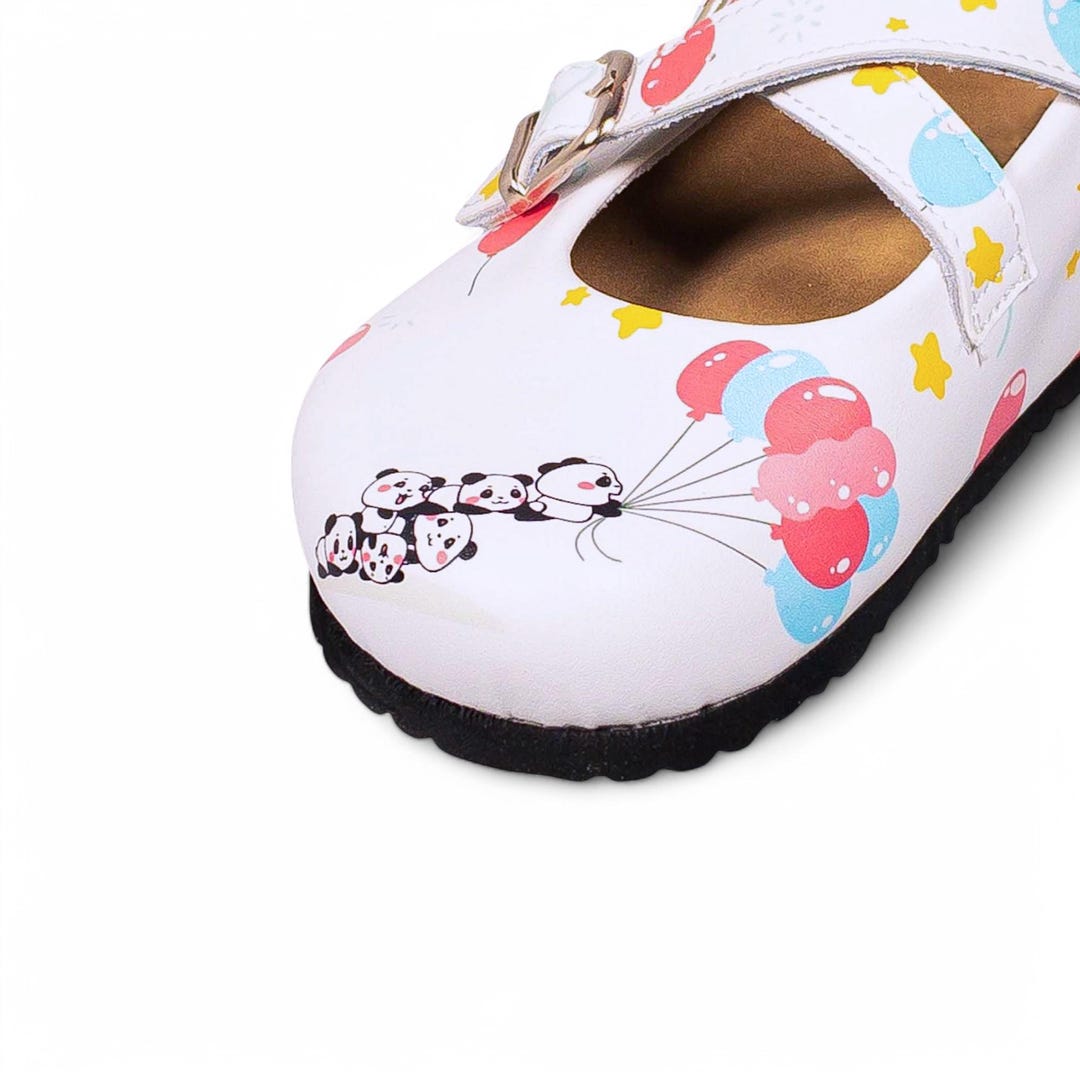 Leather Orthopedic Clogs: Panda Design, Adjustable Strap Mules - Etsy