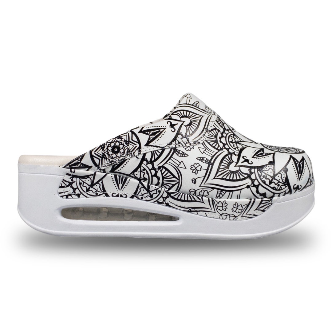 Mandala Leather Clogs / Slippers / Mules / Nursing Clogs Handmade, High ...