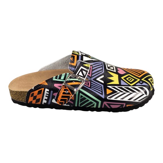 Colorful Leather Cork Clogs / Slippers / Mules | Etsy