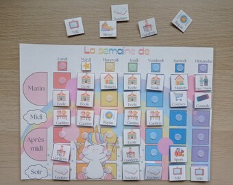 Semainier Planning Enfant Grand Format - Etsy France