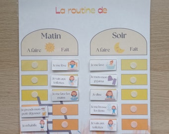 Routine enfant Matin et Soir - Etsy France