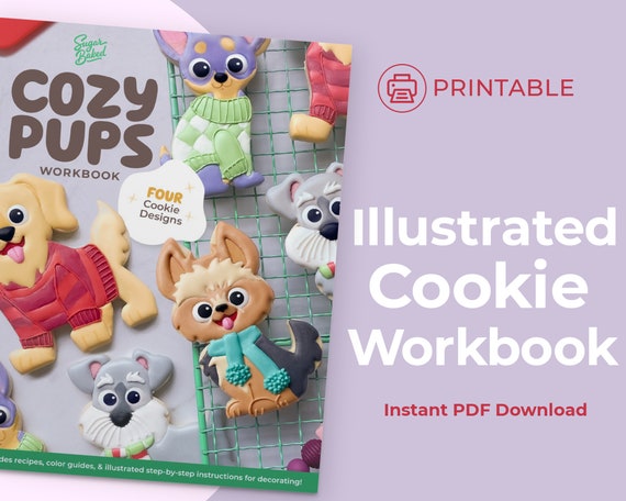 Cozy Puppy Cookie Decorating Workbook | Etsy