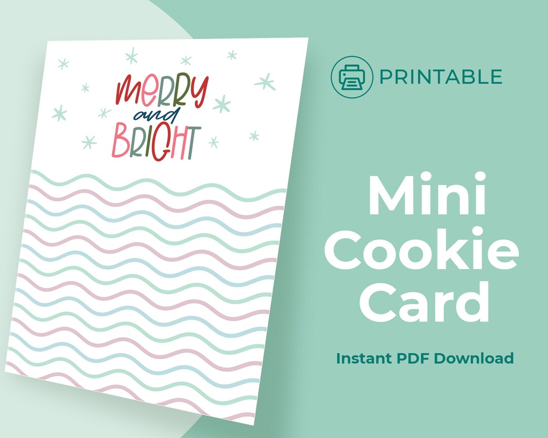 Printable 3.5x5 Inch Cookie Card, Mini Cookie Backing, Printable Cookie ...