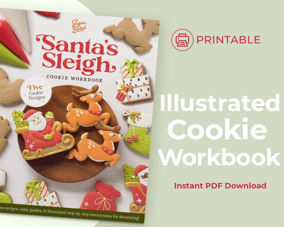 Santa's Sleigh Cookie Decorating Workbook - Etsy