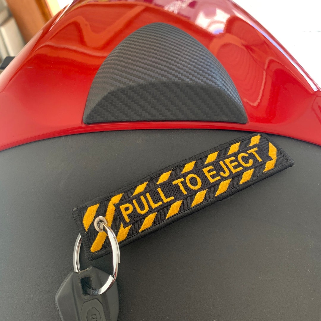 Pull to Eject Key Keychain, Key Ring, Key Tag, Flight Tag Gift for ...