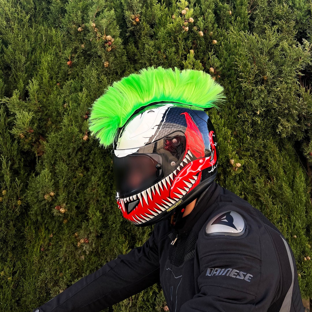 Green Motorcycle Helmet Mohawk - Etsy