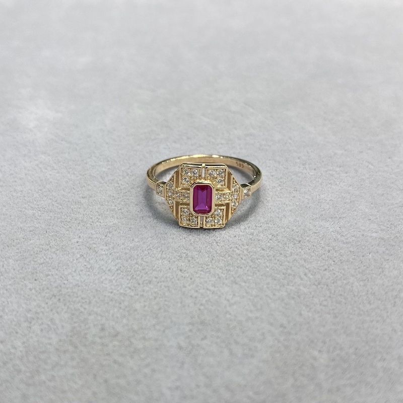 14k Solid Gold Ruby Rings - Etsy