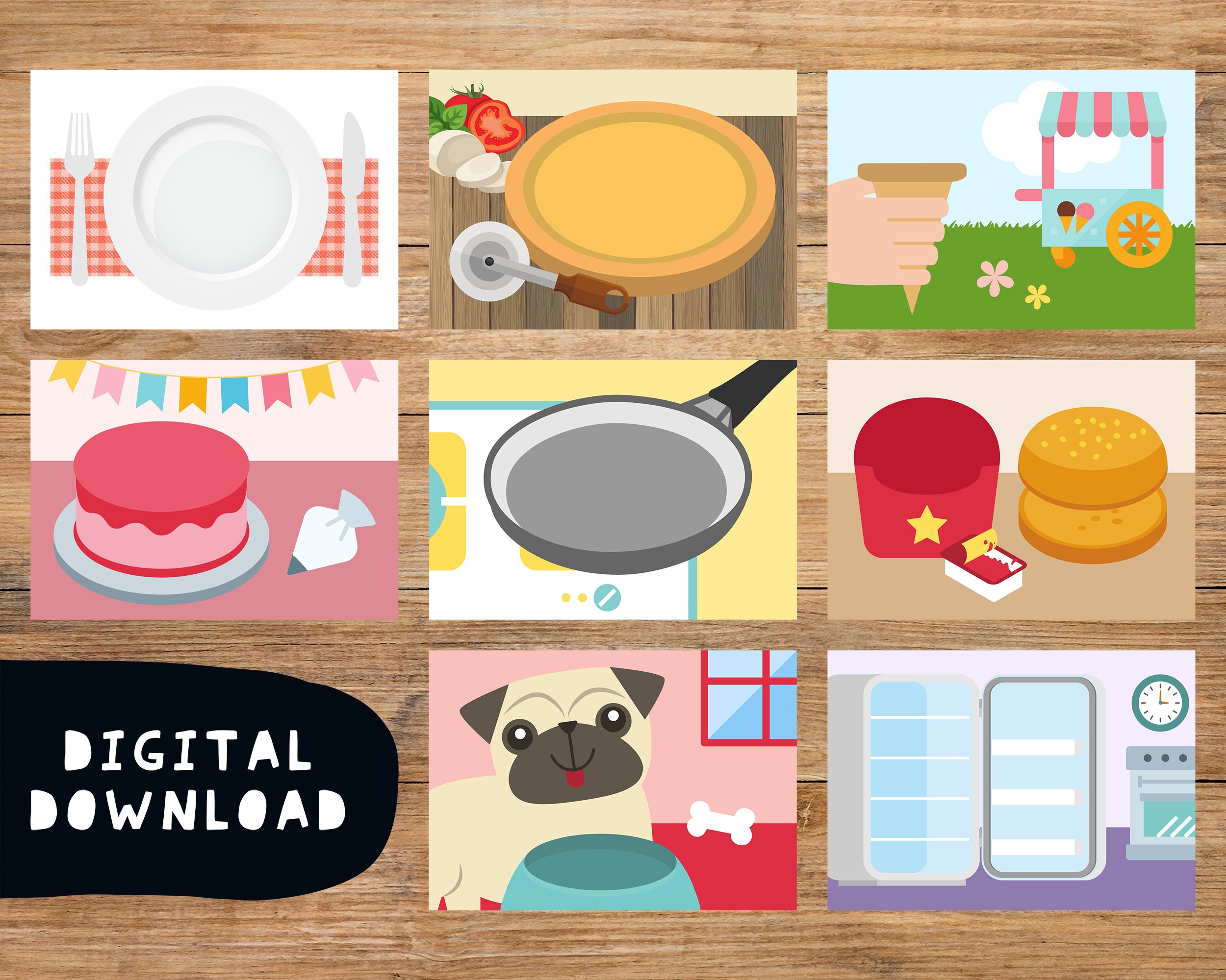 8 Printable Play Dough Mats, Food Play Doh Mats, Printable Activities ...