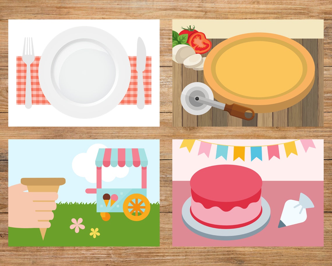 8 Printable Play Dough Mats Food Play Doh Mats Printable - Etsy