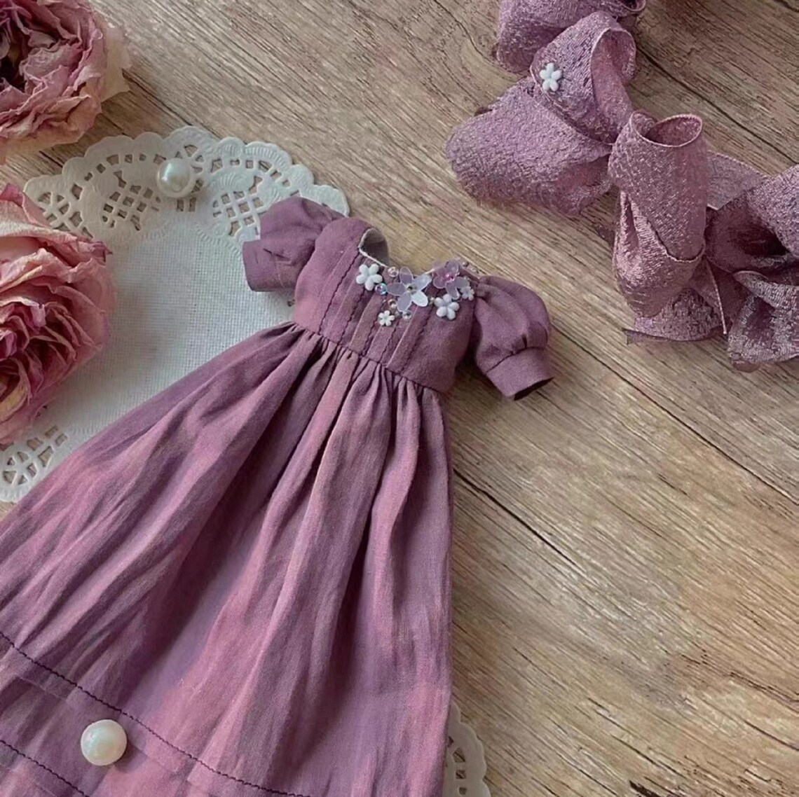 Blythe Two Piece Set Blythe Vintage Dress Blythe Pink Dress - Etsy