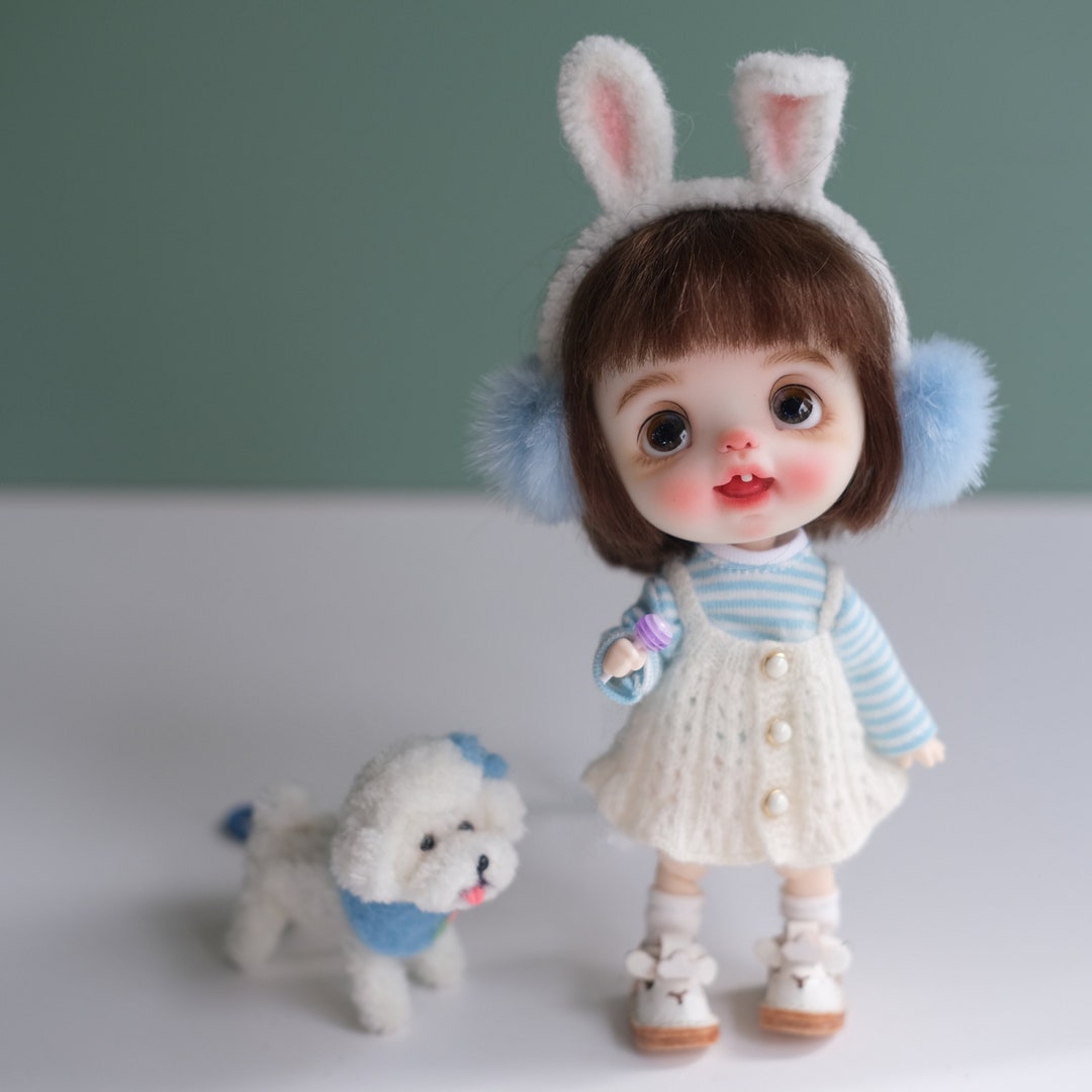 OB11 Clothes, Obitsu 11 Clothes, 1/12 BJD Clothes, OB11 Hat, Obitsu 11 Blue Bunny Set - Etsy
