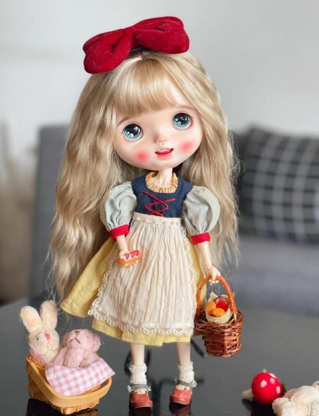 Blythe Three Piece Set, Blythe Snow White Dress, Blythe Blue Dress, Neo ...