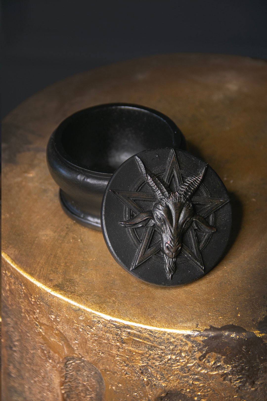 Baphomet Trinket Box Occult Jewellery Dish Dressing Table Accessory ...
