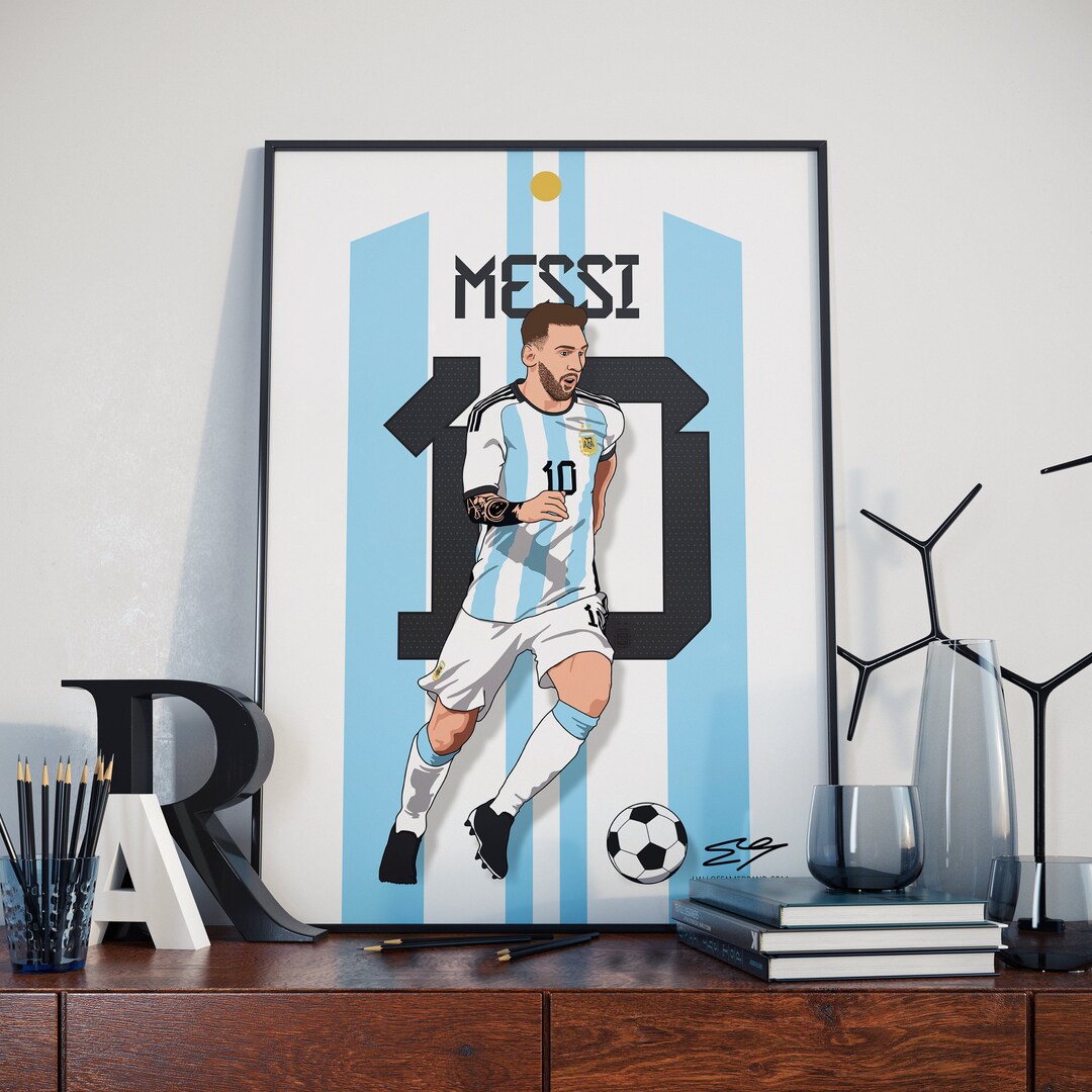 Lionel Messi Argentina Poster World Cup Football Poster - Etsy Australia
