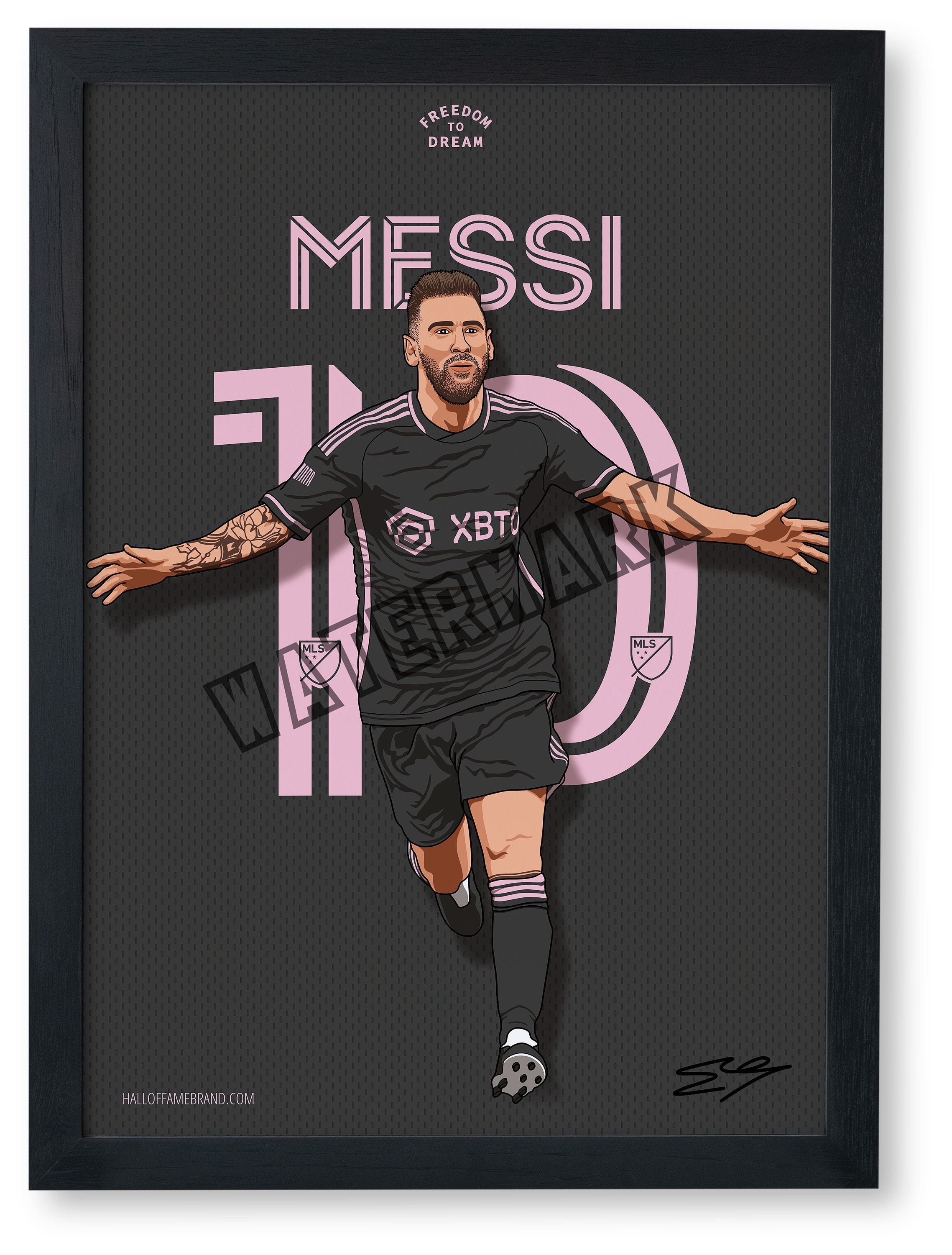 Lionel Messi Inter Miami Poster / MLS Football Soccer Poster - Etsy México