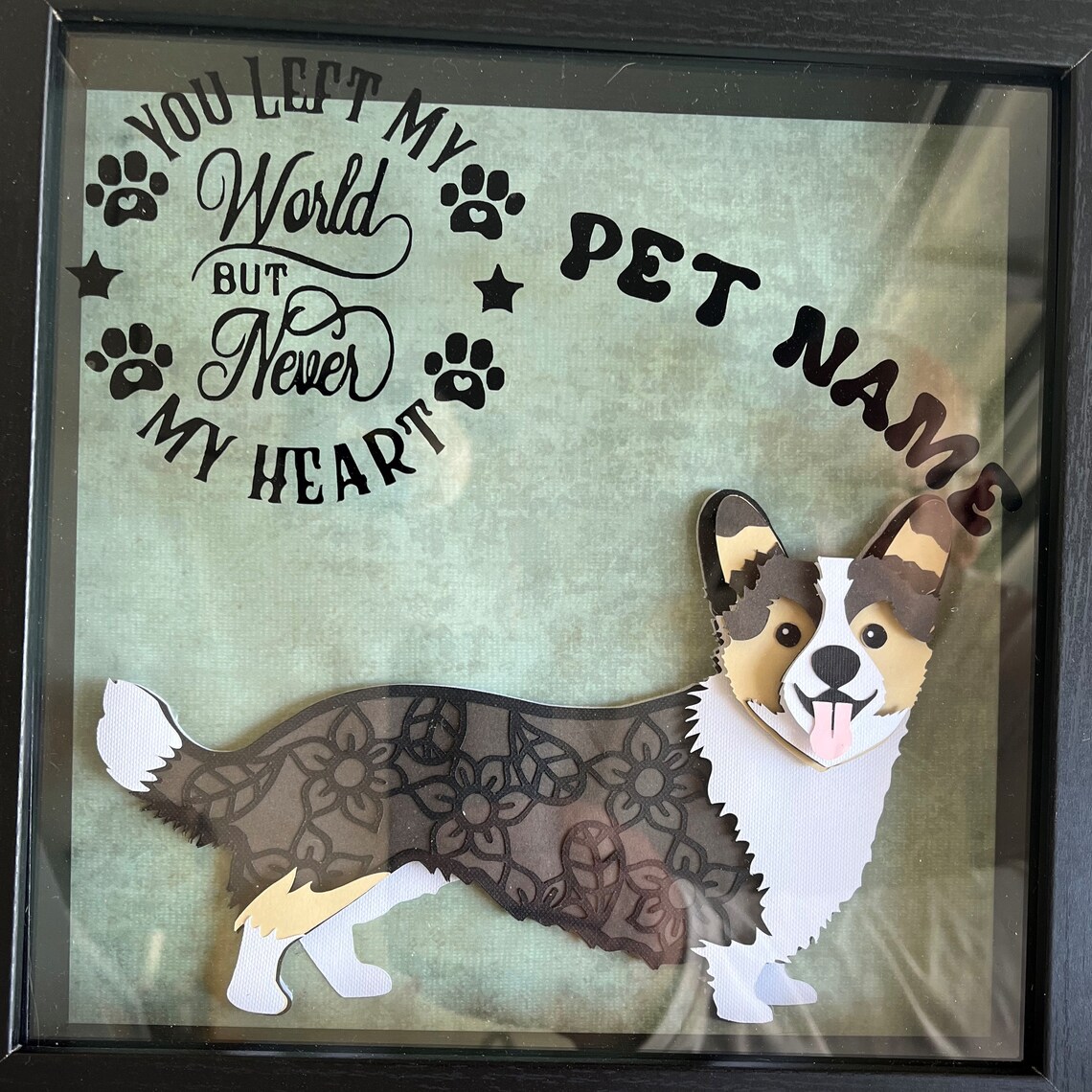 Shadow Box for Dog Pet Keepsake Shadowbox With - Etsy
