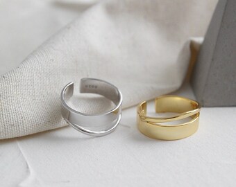 Double Layer Ring - Etsy