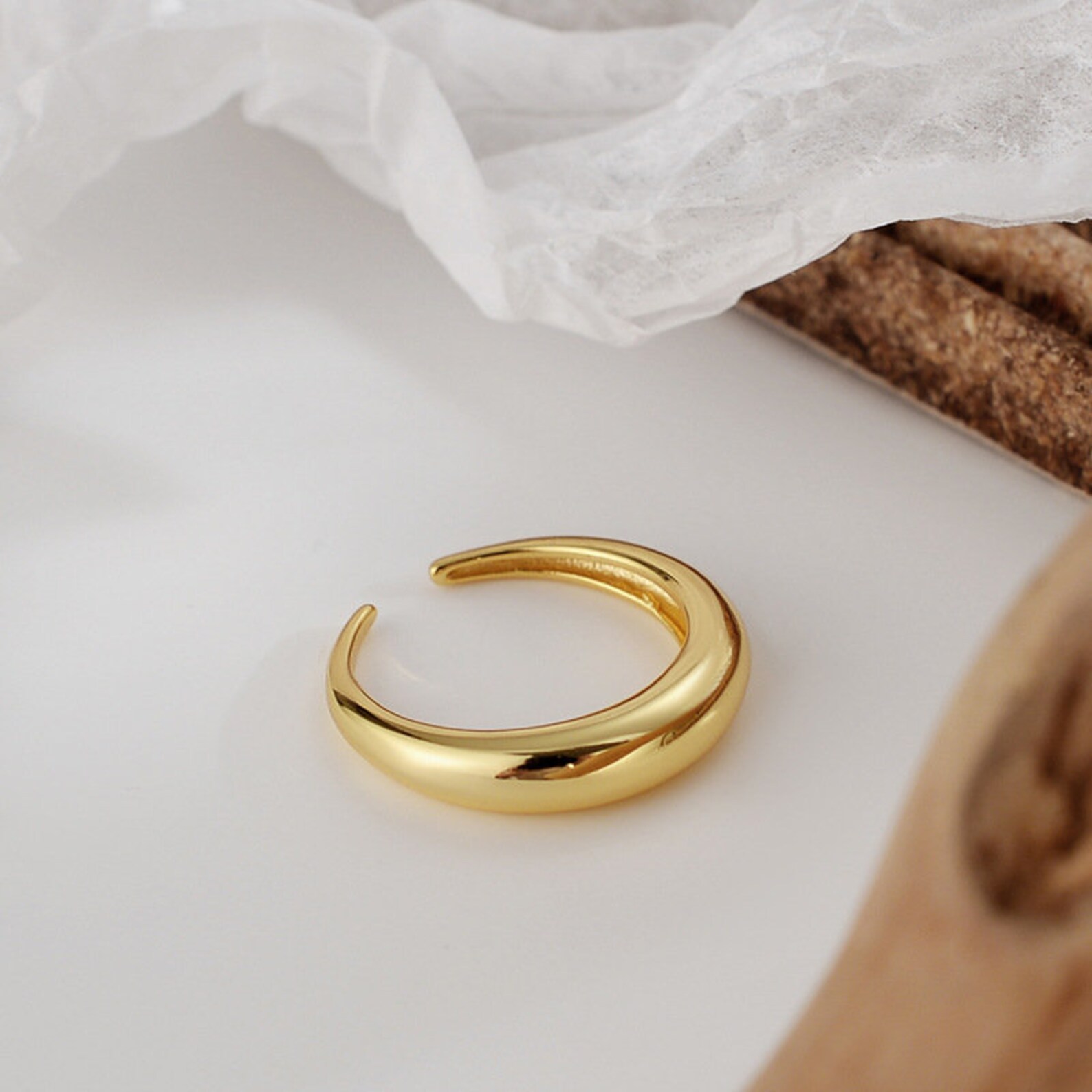Tubular Ring, Chunky Ring, Unique Ring, Adjustable Ring, Dome Ring ...