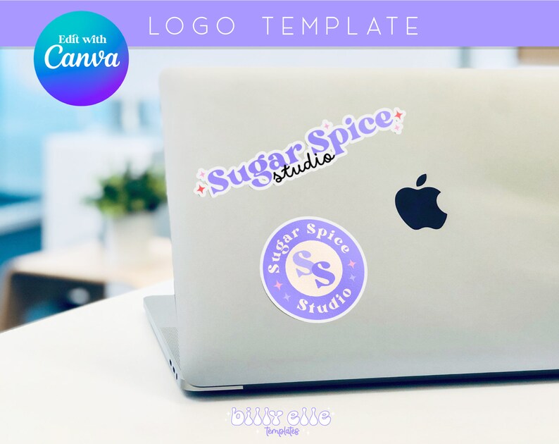 Editable Retro Logo Canva Template - DIY Small Business Logo - Canva ...