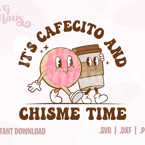 Cafecito Y Chisme Mexican Concha Sublimation Pan Dulce - Etsy