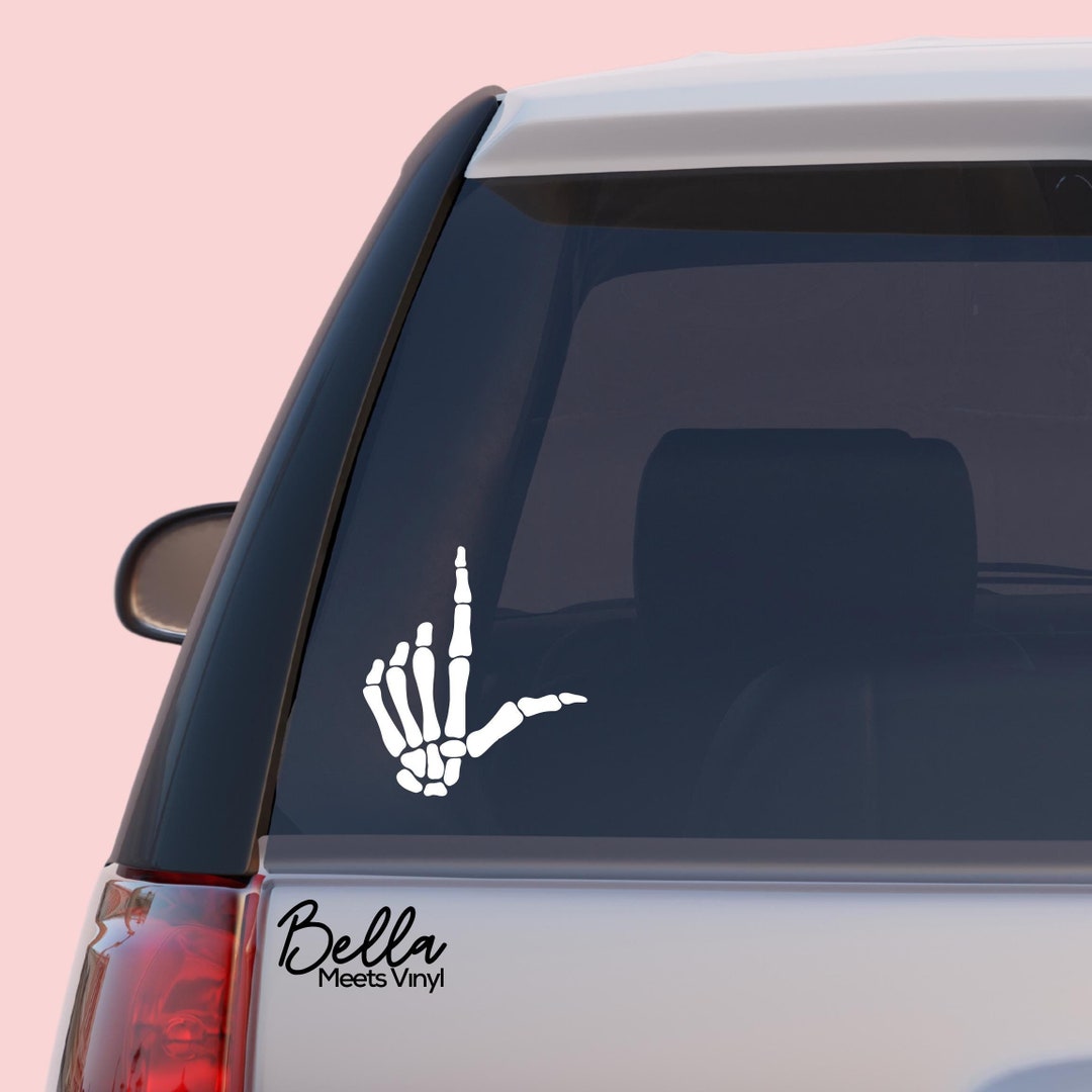 Loser Skeleton Hand Decal Loser Vinyl Decal Halloween Car, Glass ...