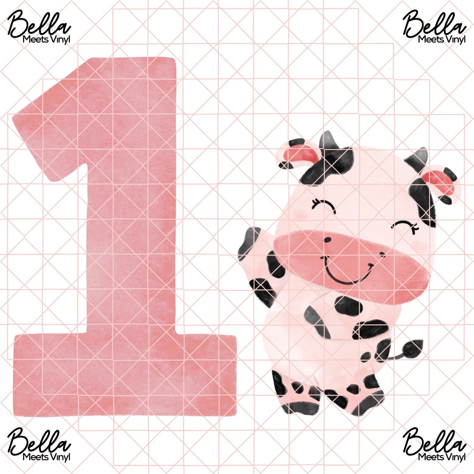 Barnyard Cow 1st Birthday Transfer First Birthday Cow Transfer Ready to ...