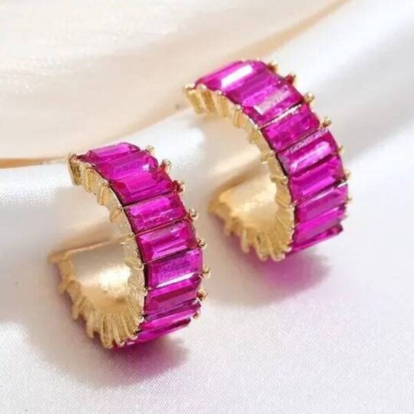 Hot Pink Earrings - Etsy
