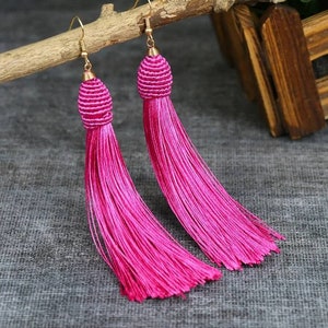 Hot Pink Earrings - Etsy