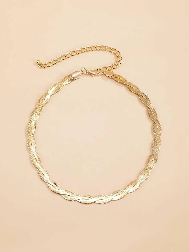 Classic Gold Simple Necklace Gold Simple Jewelry Simple | Etsy