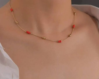 Red and Gold Jewelry | Etsy