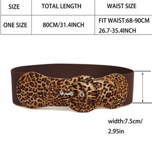 Leopard Print Stretch Belt, Print Corset Belt, Print Elastic Belt ...