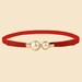 Skinny Red Pearl Stretch Belts, Red Stretch Belts, Pearl Stretch Belts ...