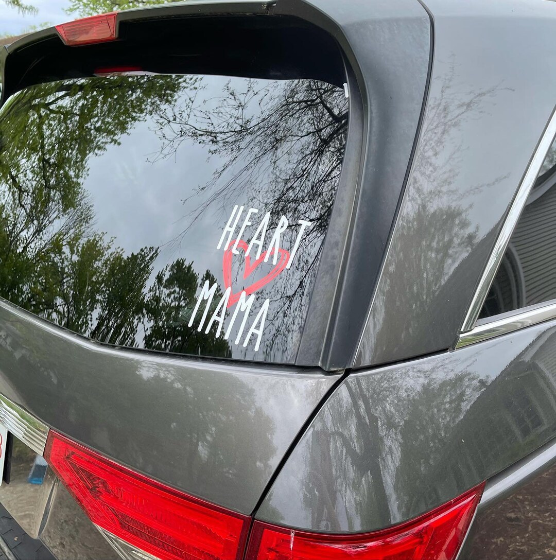 Heart Mama Car Decal - Etsy
