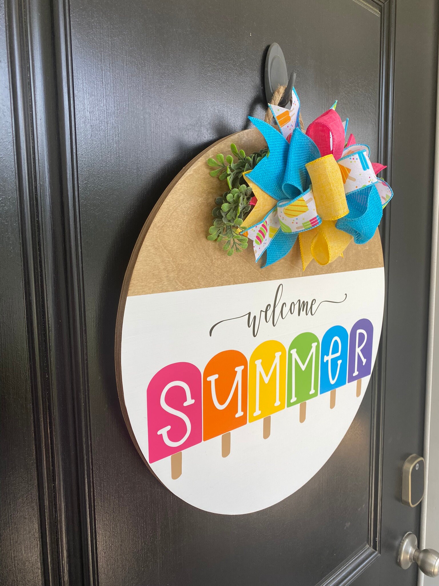 Welcome Summer Hello Summer Door Hanger Door Wreath Housewarming Gift ...