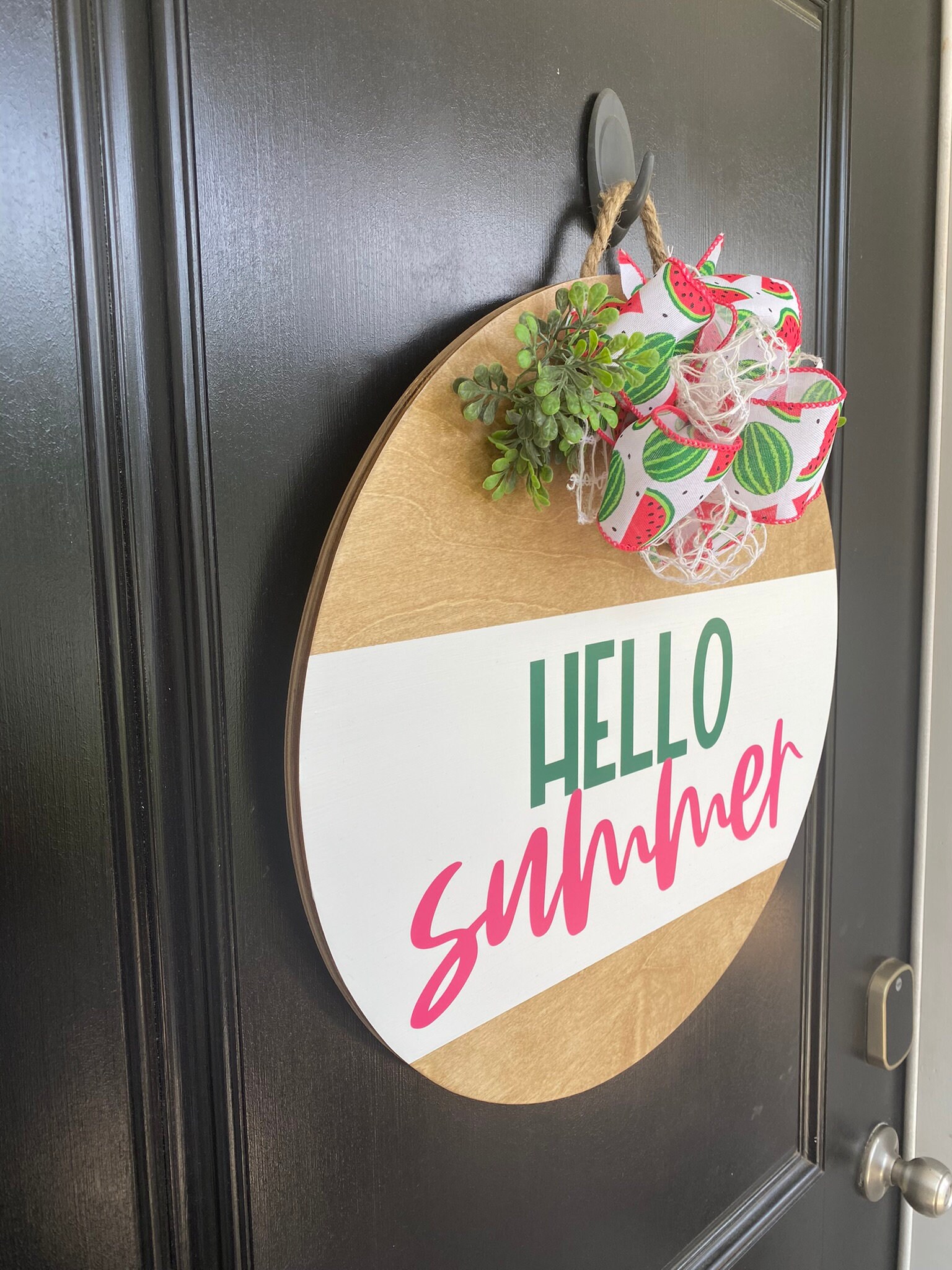 Summer Door Hanger Hello Summer Door Hanger Door Wreath Housewarming ...