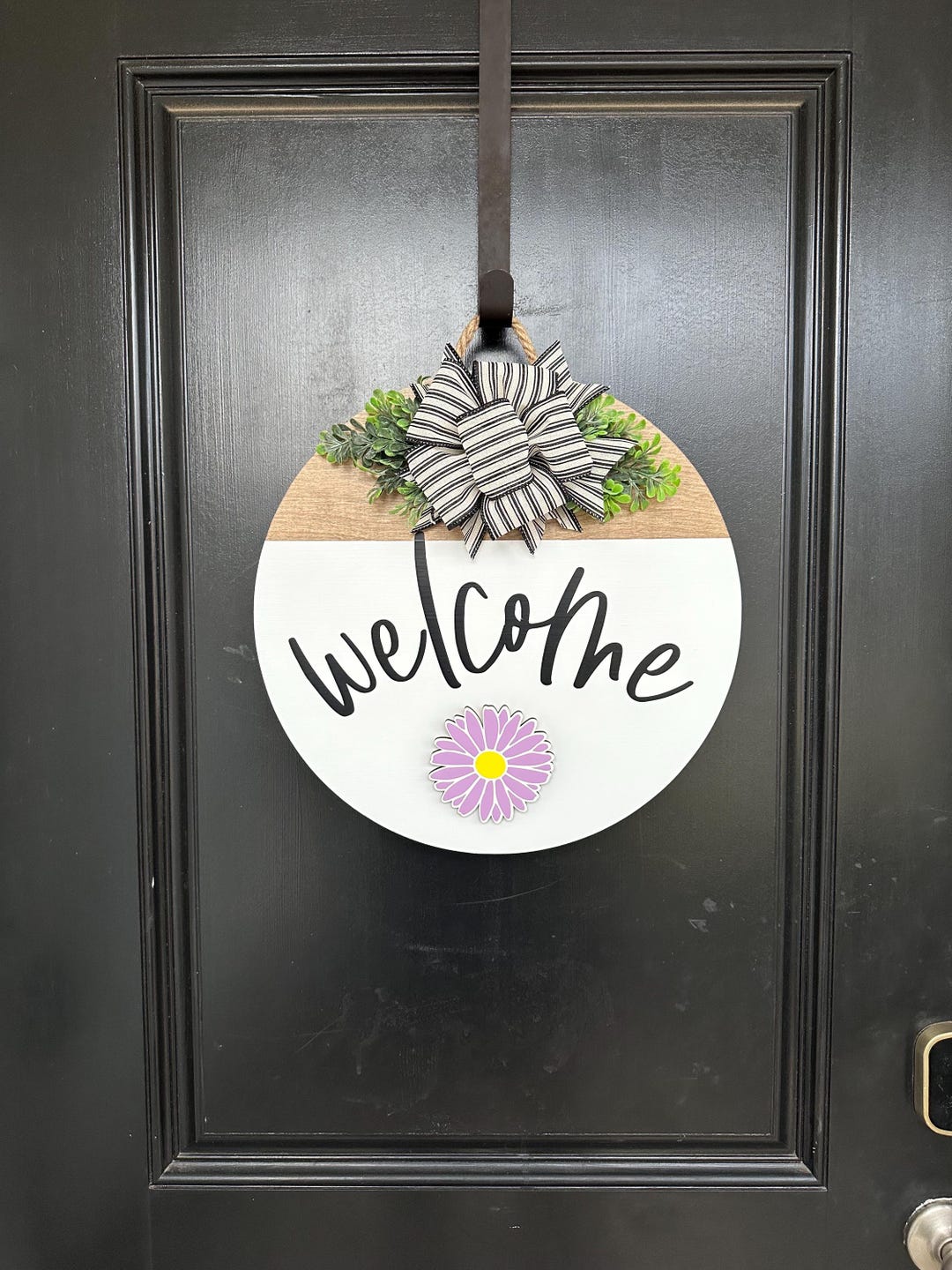 Interchangeable Sign | Curved Welcome | White | Front Door | All ...