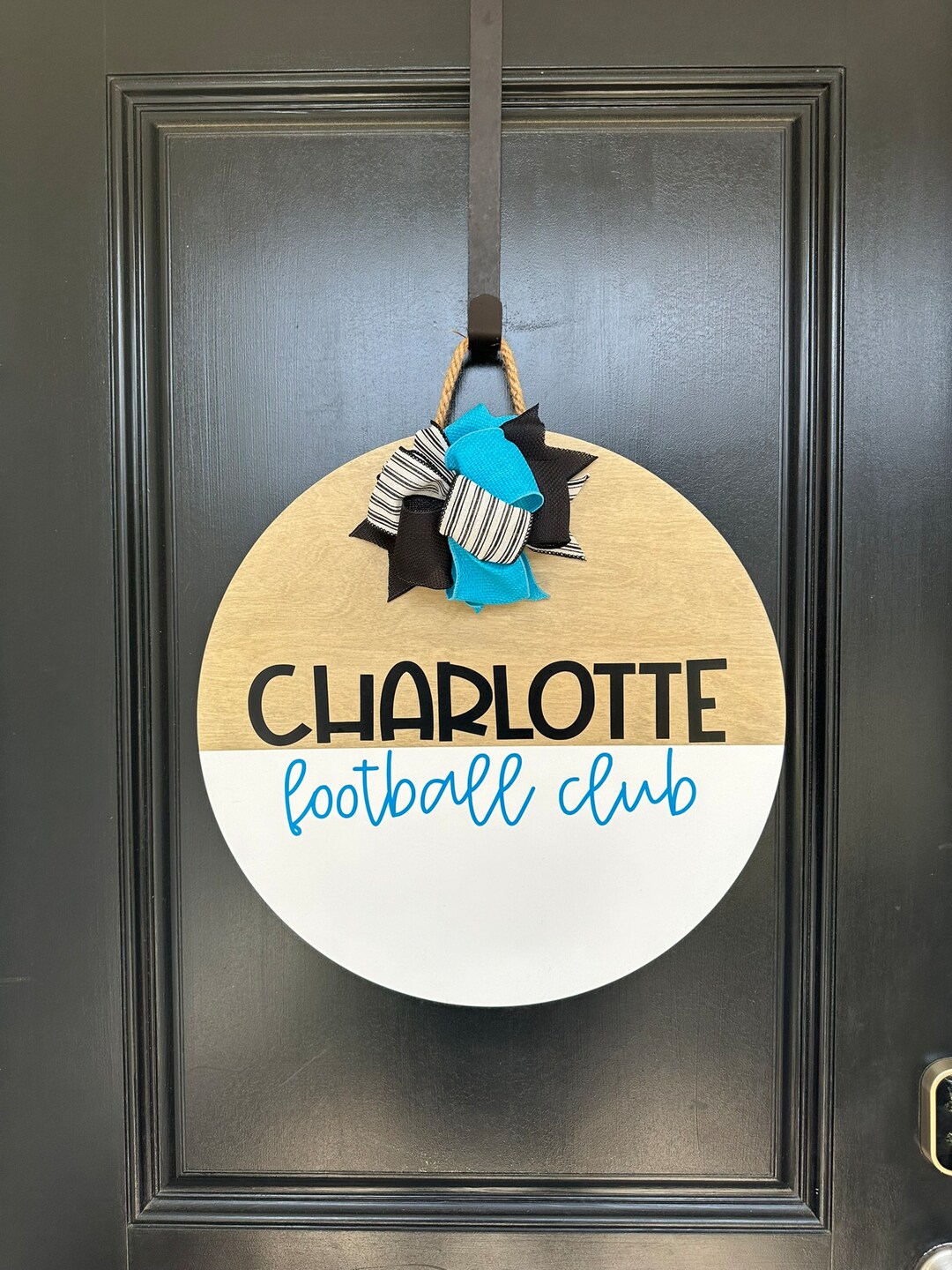 Front Door | Charlotte Football Club| Front Door Wreath | Door Hanger ...