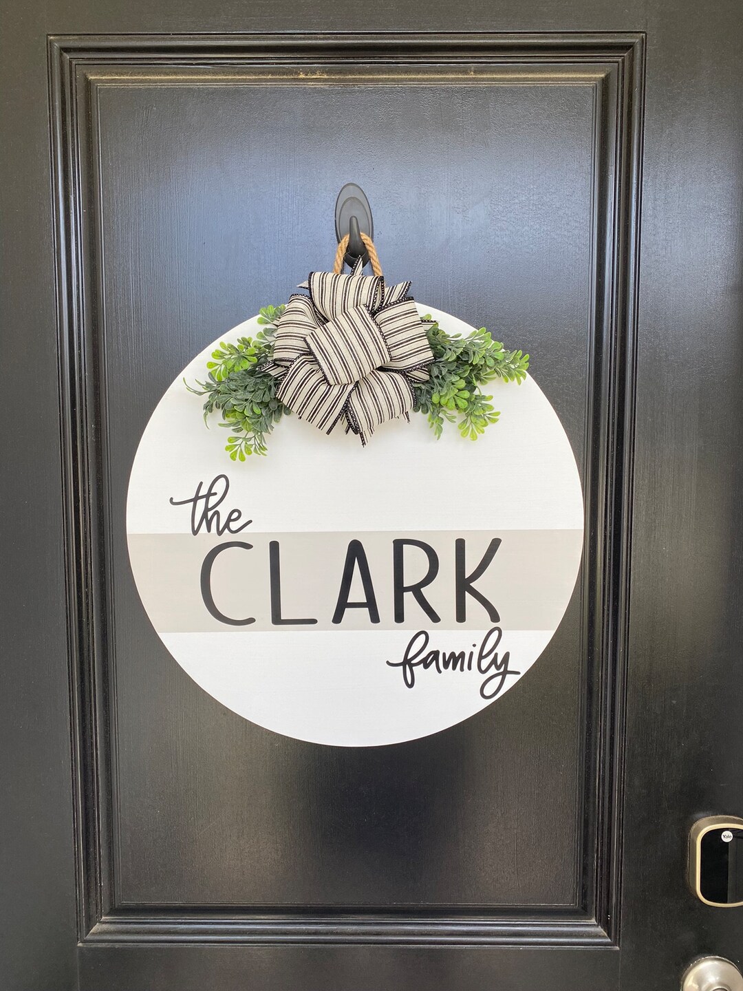 Front Door | Name | Personalized | Front Door Wreath | Door Hanger ...