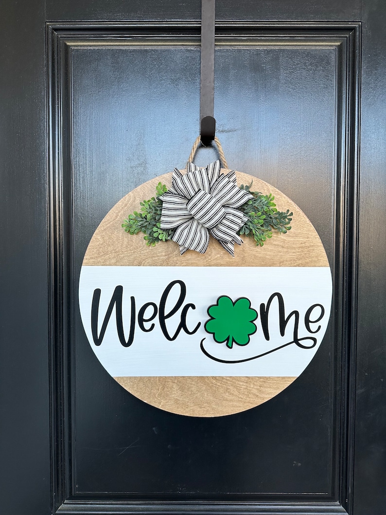 Interchangeable Sign Welcome White Front Door All Seasons - Etsy