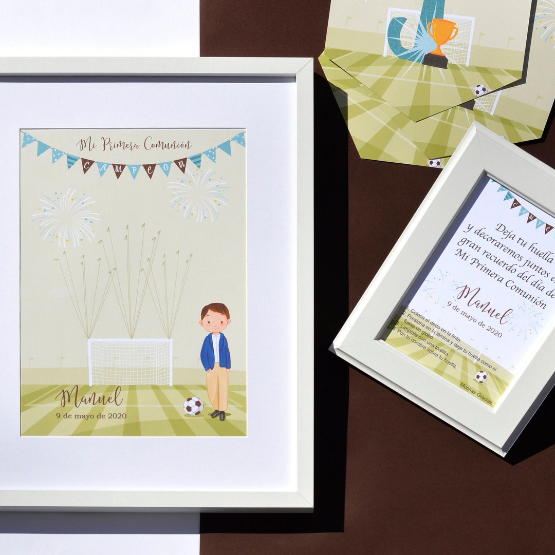 Football Footprint Sheet. Fingerprint Tree. Personalized First ...