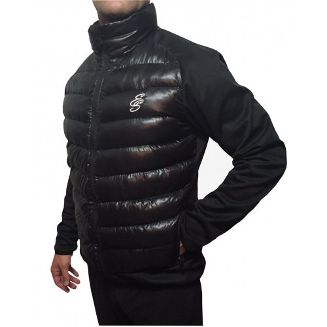 ES Men Down Jacket Black, Ice Skating Sports Wear, Winter Puffer ...