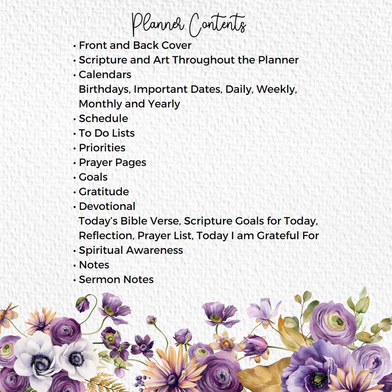 Printable Christian Planner Bible Planner Faith Planner - Etsy