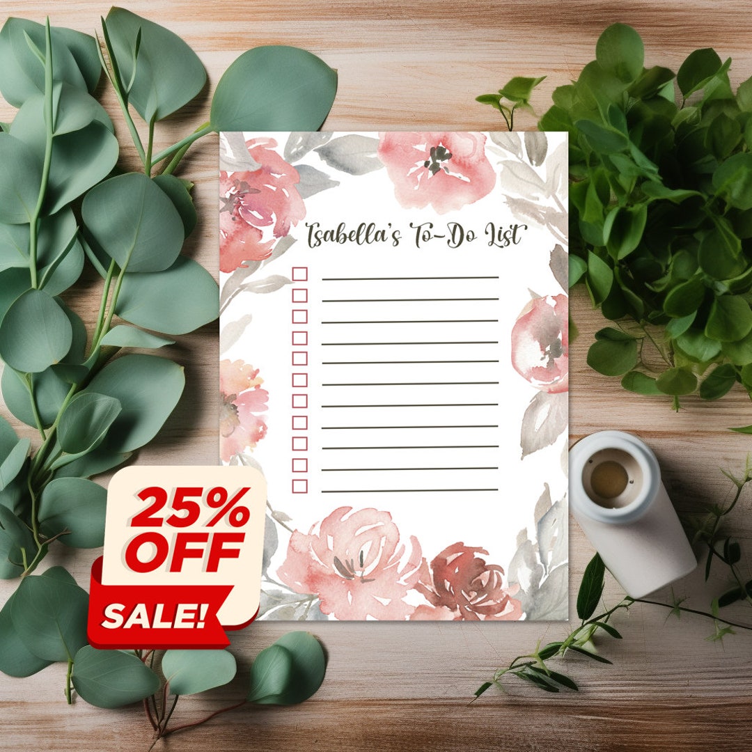 Personalized to Do List Notepad Custom to Do Notepad - Etsy