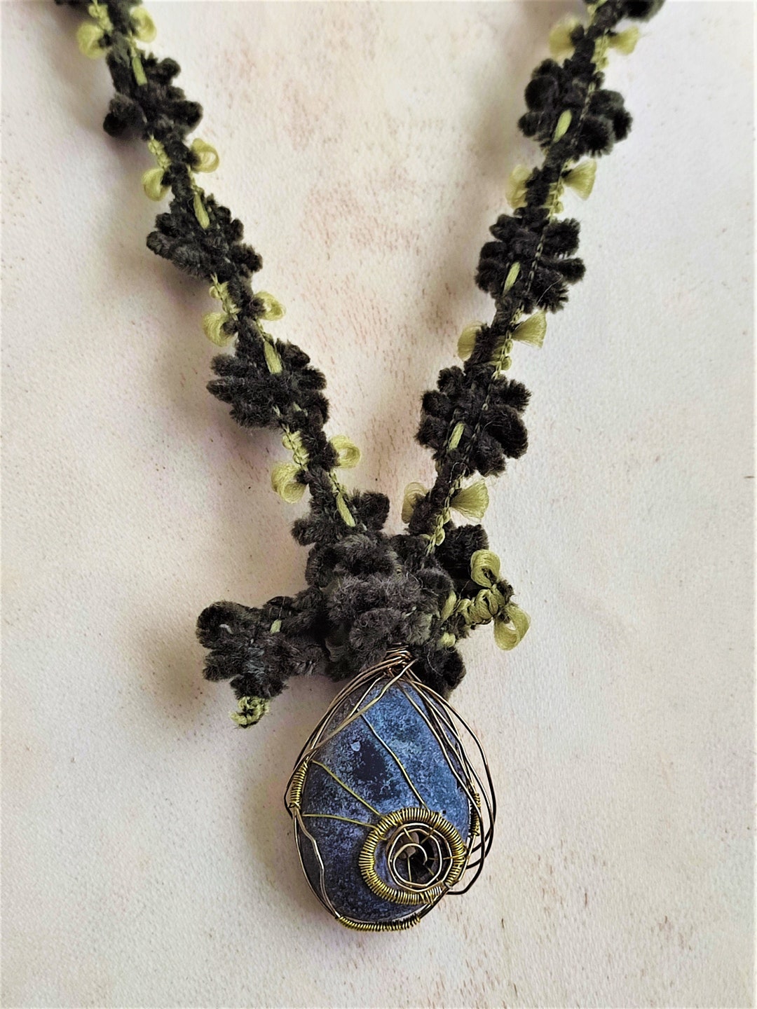 Sacred Hag Stone Necklace, Pagan Wiccan Jewellery, Spiritual Protection ...